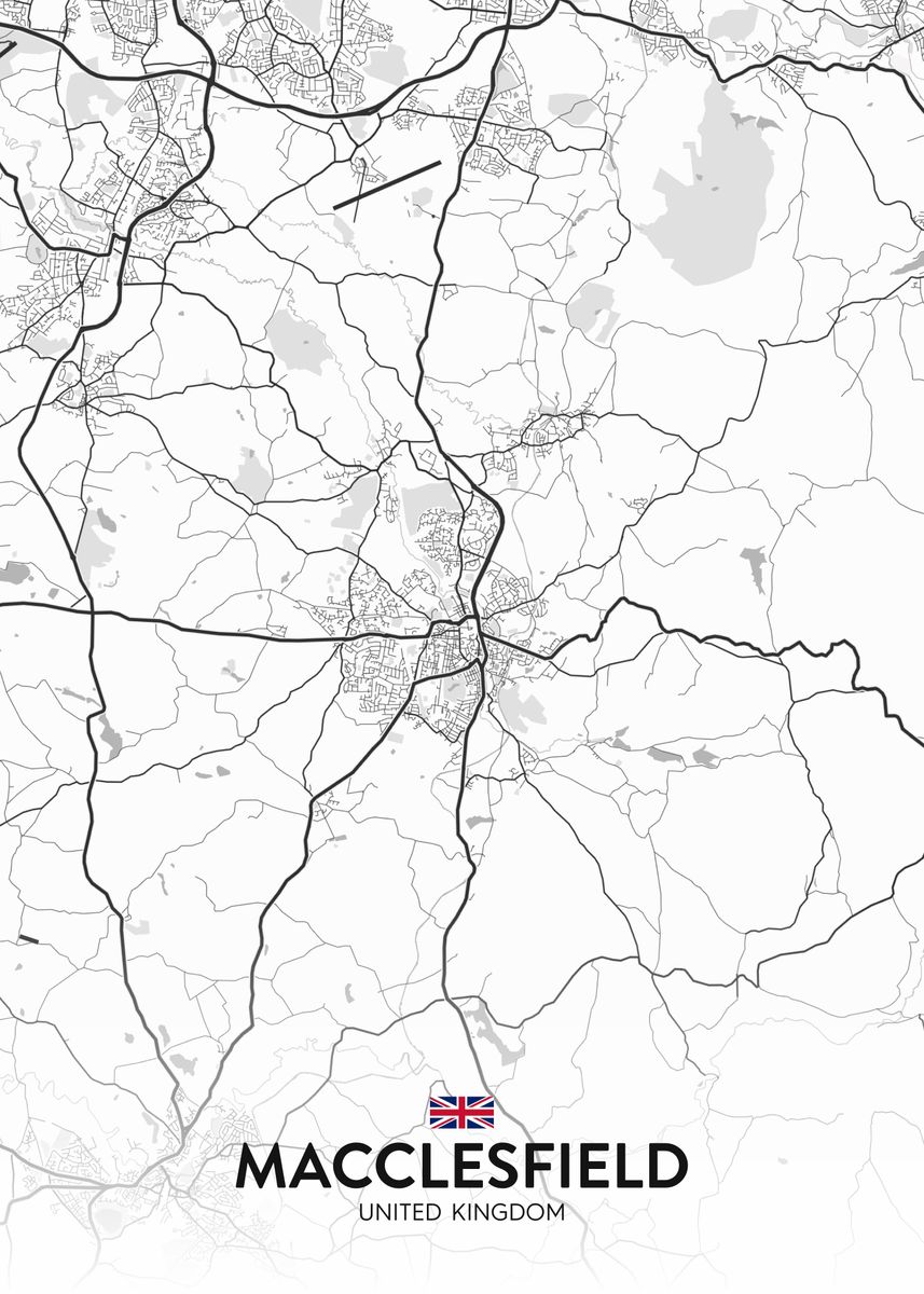 'Macclesfield UK' Poster, picture, metal print, paint by IMR Designs ...