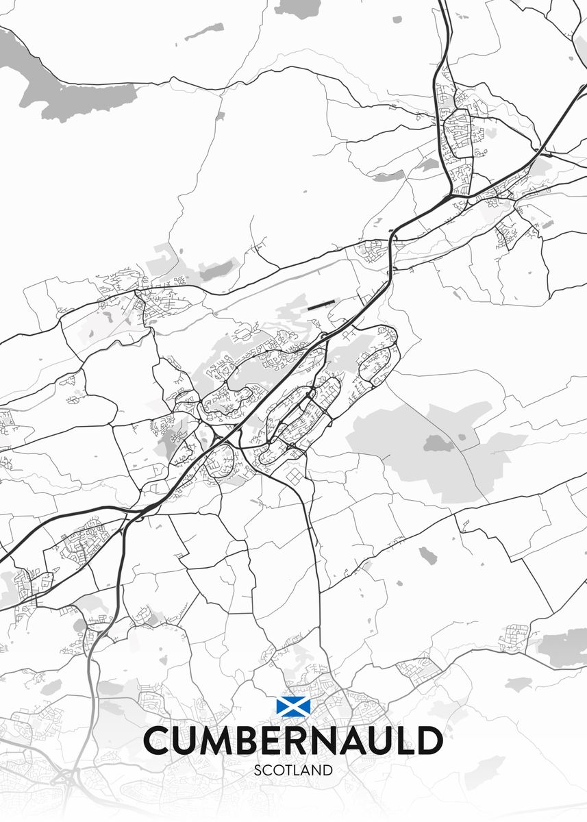 'Cumbernauld UK' Poster, picture, metal print, paint by IMR Designs ...