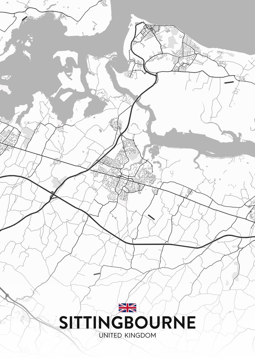 'Sittingbourne UK' Poster by IMR Designs | Displate