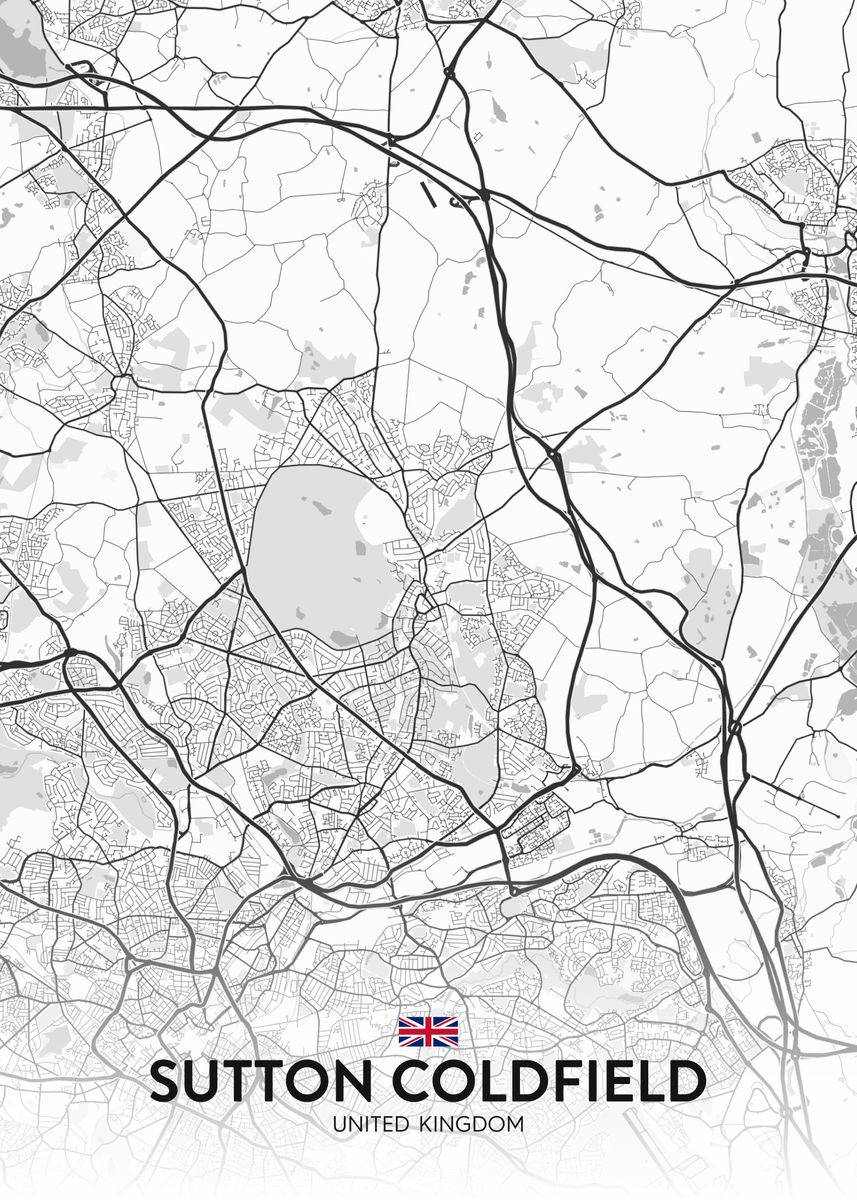 'Sutton Coldfield UK' Poster by IMR Designs | Displate
