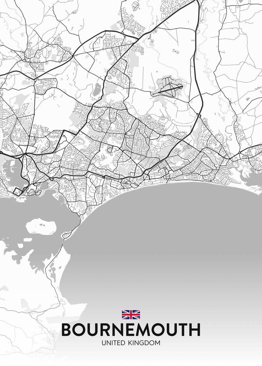 'Bournemouth UK' Poster, picture, metal print, paint by IMR Designs ...