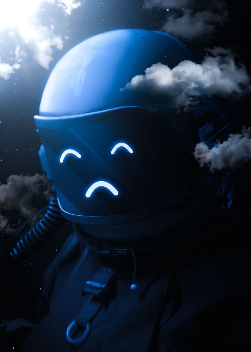 'Feeling blue' Poster, picture, metal print, paint by Mohammed Tobok ...