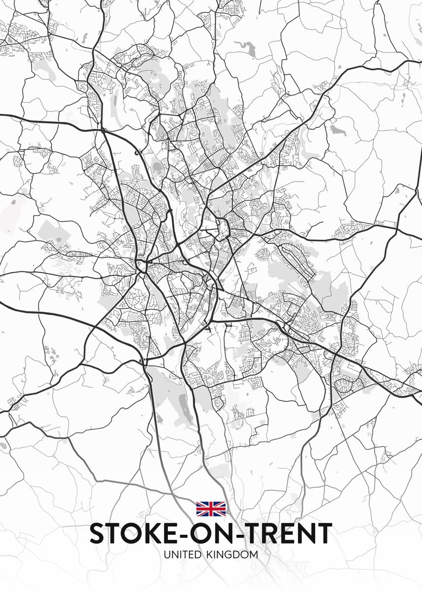 'Stoke UK' Poster, picture, metal print, paint by IMR Designs | Displate