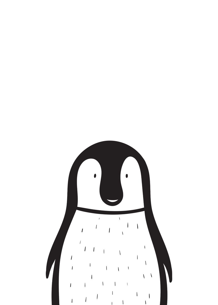 'Minimal Penguin' Poster by Gilded Fables | Displate