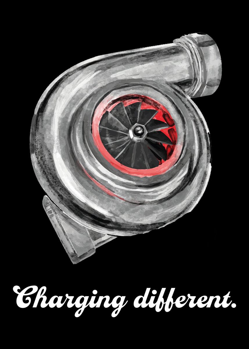 'Turbo Boost turbocharger t' Poster, picture, metal print, paint by ...