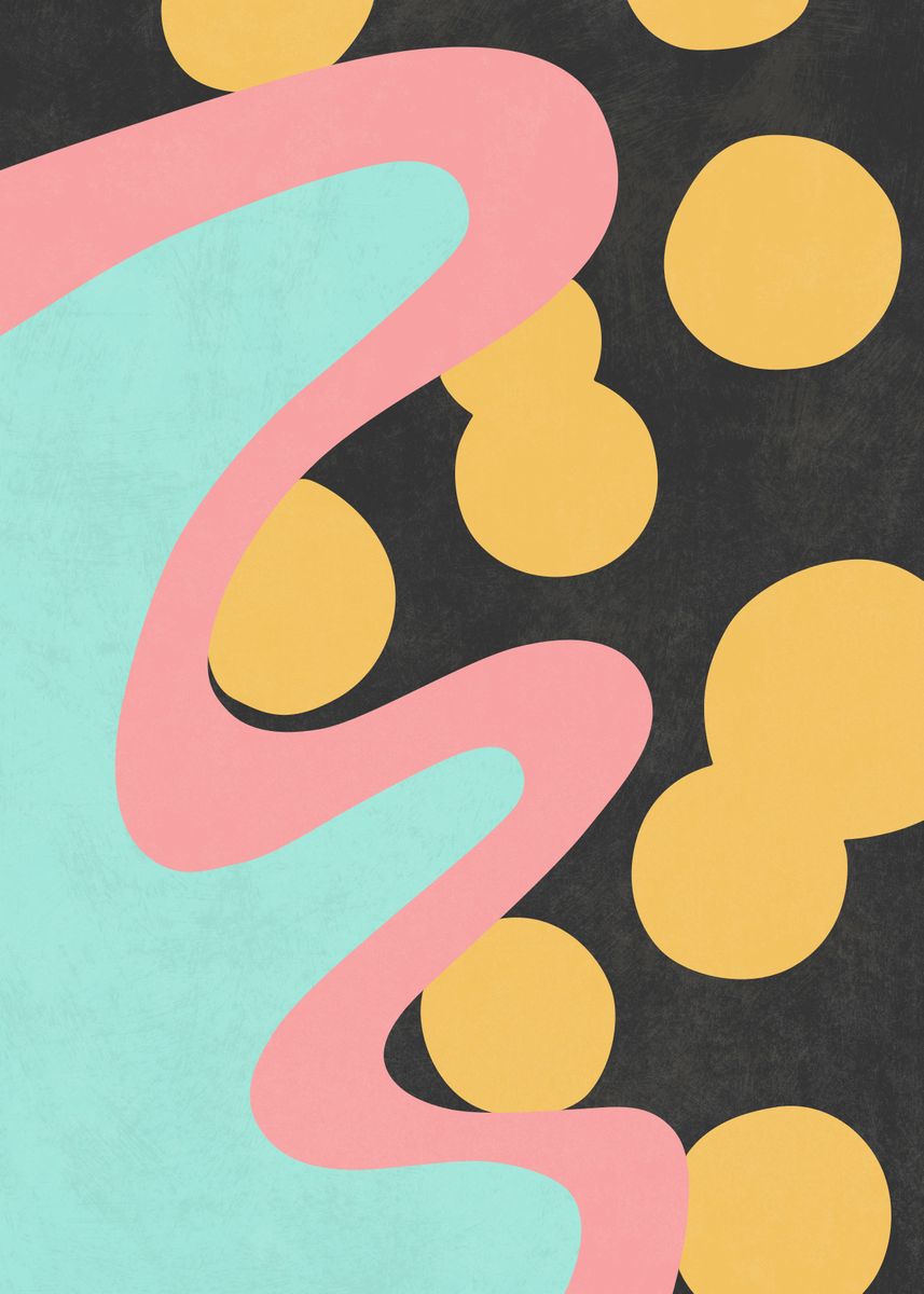 'Waves 21' Poster, picture, metal print, paint by amini54 | Displate