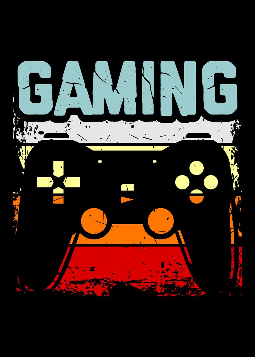 'Computer Gaming' Poster, picture, metal print, paint by Hexor | Displate