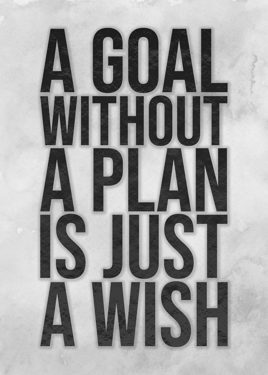 'No Plans No Goals' Poster, picture, metal print, paint by PosterWorld ...
