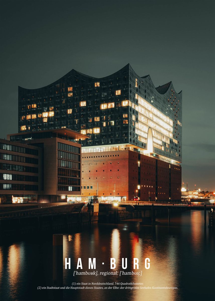 'Elbphilharmonie Hamburg' Poster, picture, metal print, paint by Tom ...