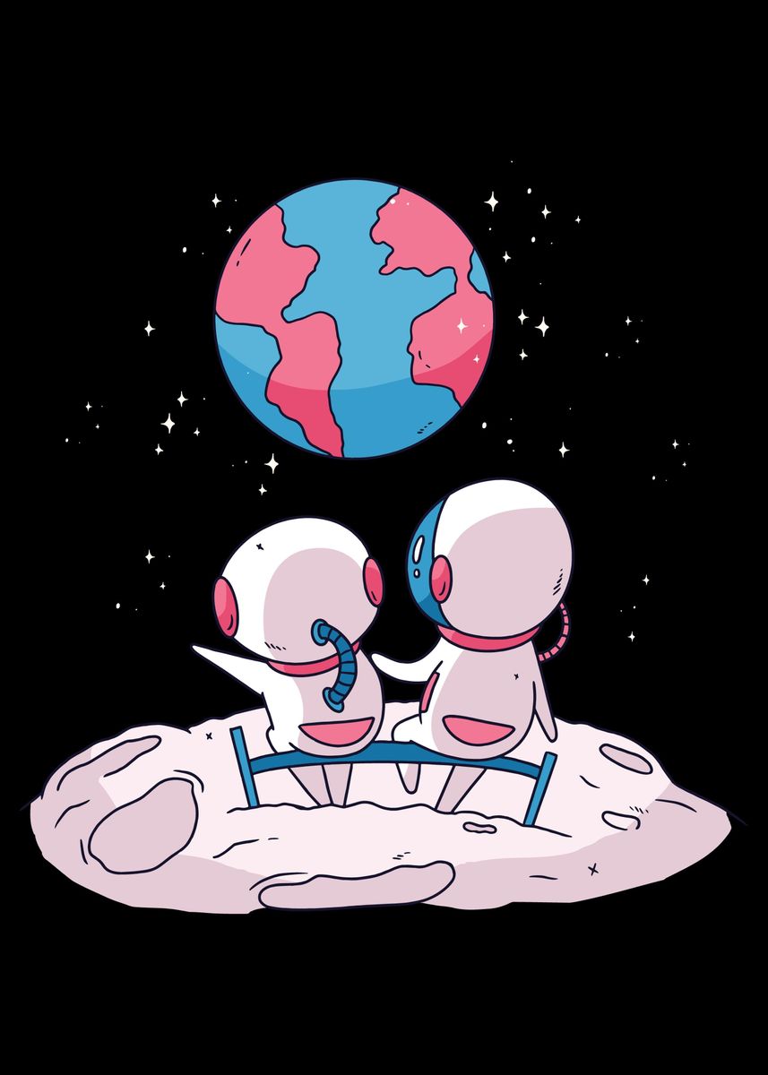 'Cute Astronaut Scifi Spac' Poster, picture, metal print, paint by ...