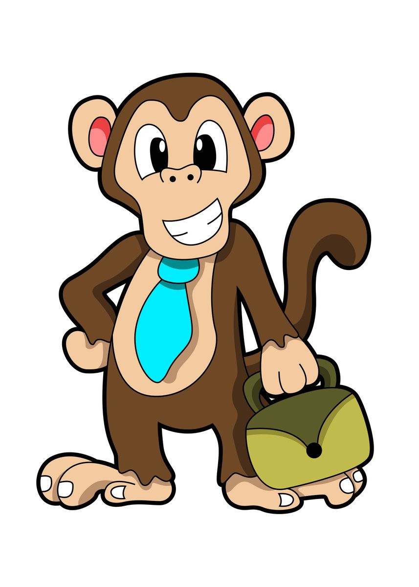 'Monkey Bag' Poster, picture, metal print, paint by Markus Schnabel ...