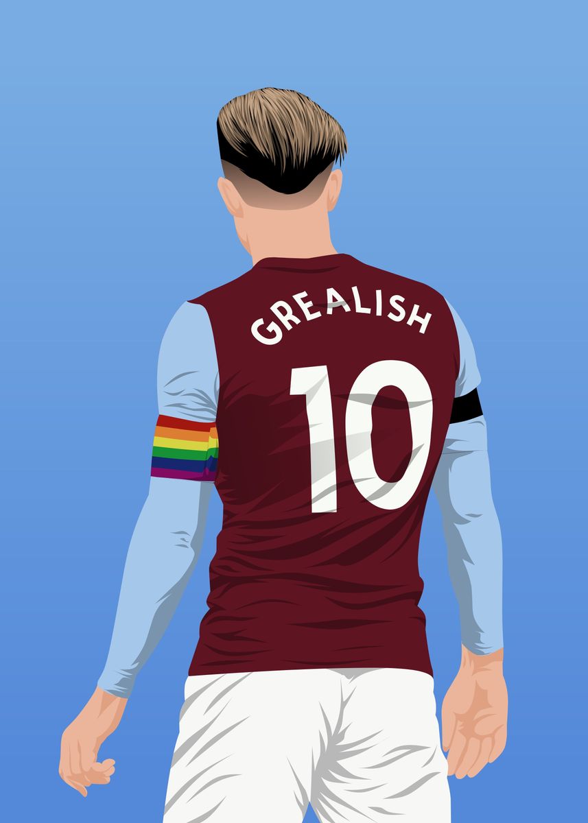 'Jack Grealish' Poster, picture, metal print, paint by Miracle Studio ...
