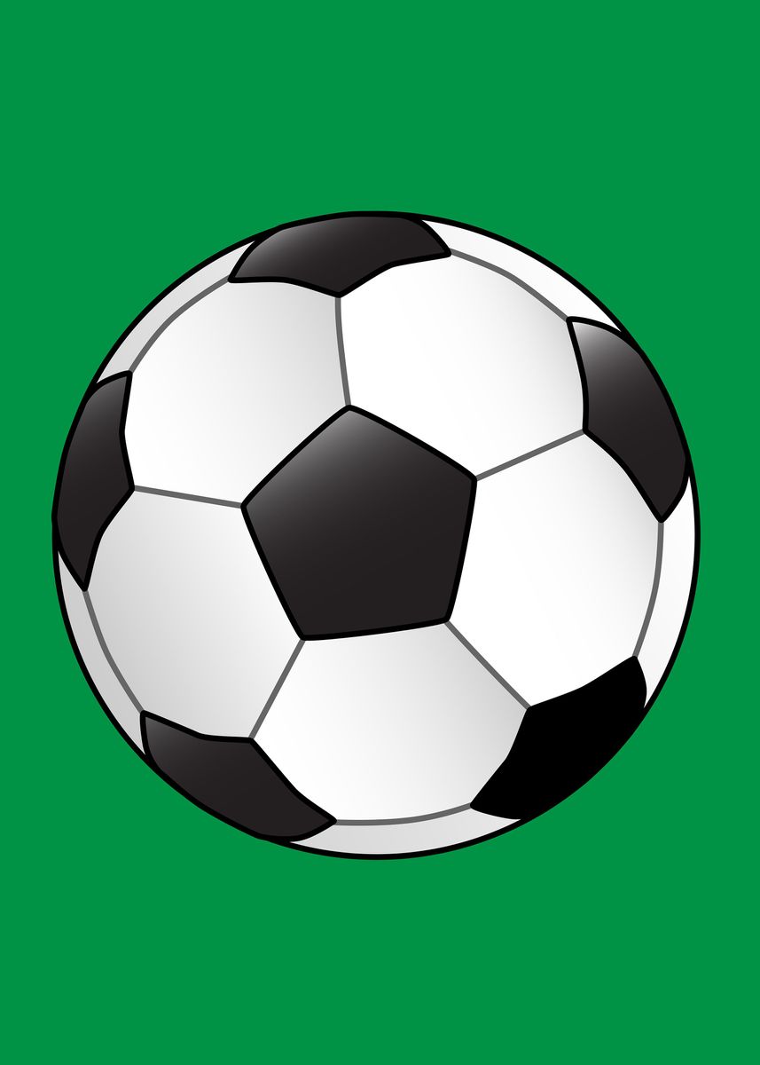 'Football on Green' Poster by HomeStead Digital | Displate