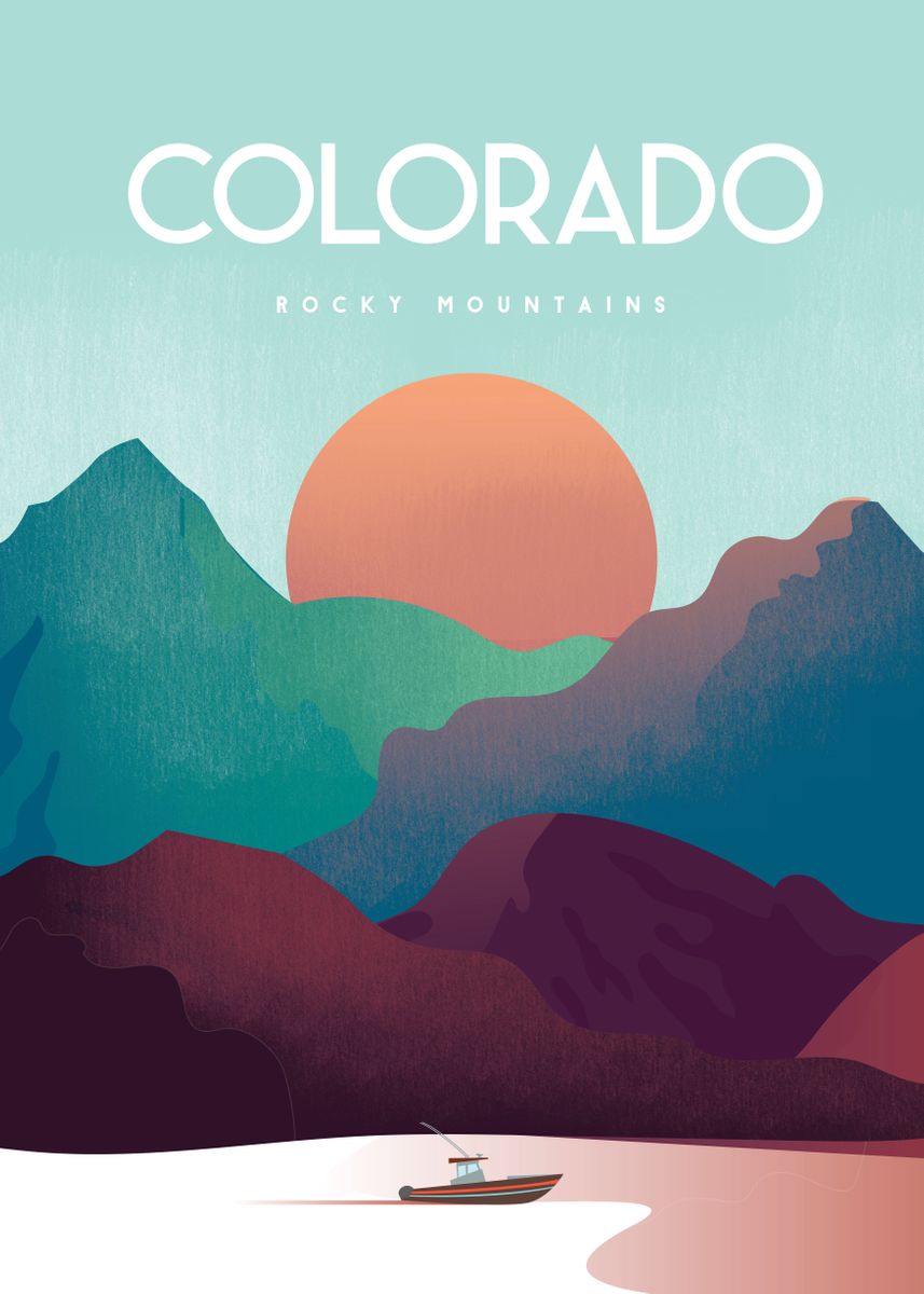 'Colorado 1' Poster, picture, metal print, paint by Caravan Studio ...