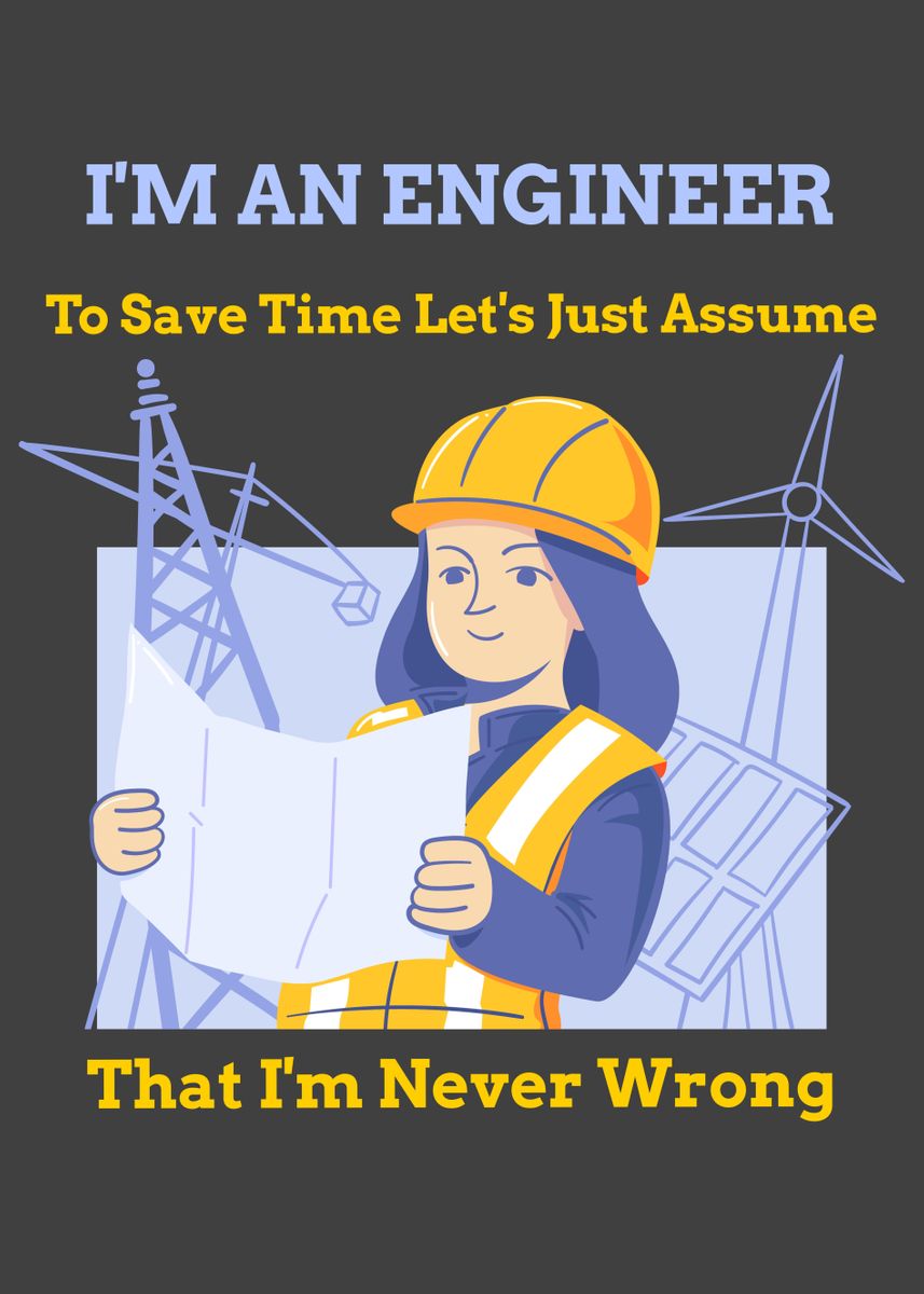 'Funny Engineer Profession' Poster by SCHNUandME | Displate