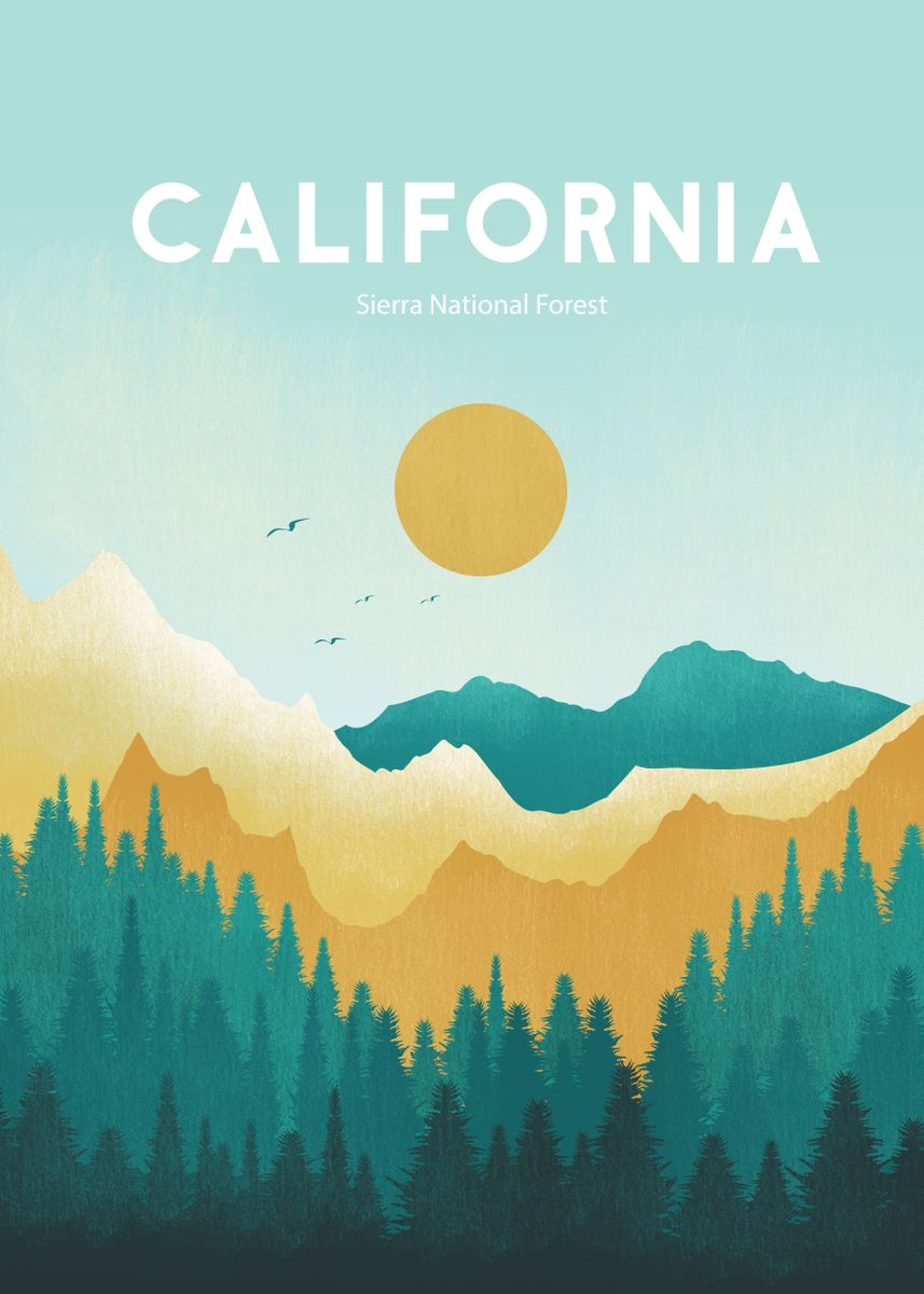 'California 1' Poster, picture, metal print, paint by Caravan Studio ...