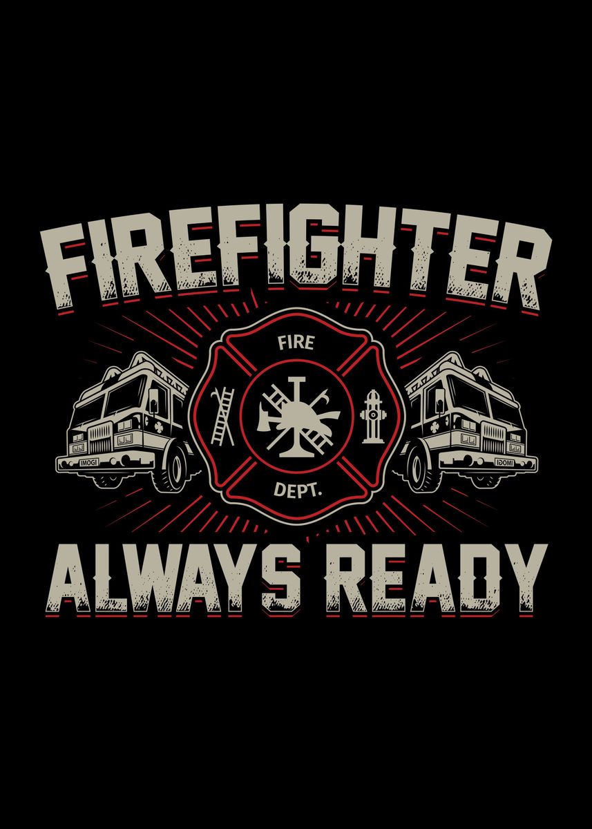 'Firefighters Gift Idea' Poster by TW Design | Displate