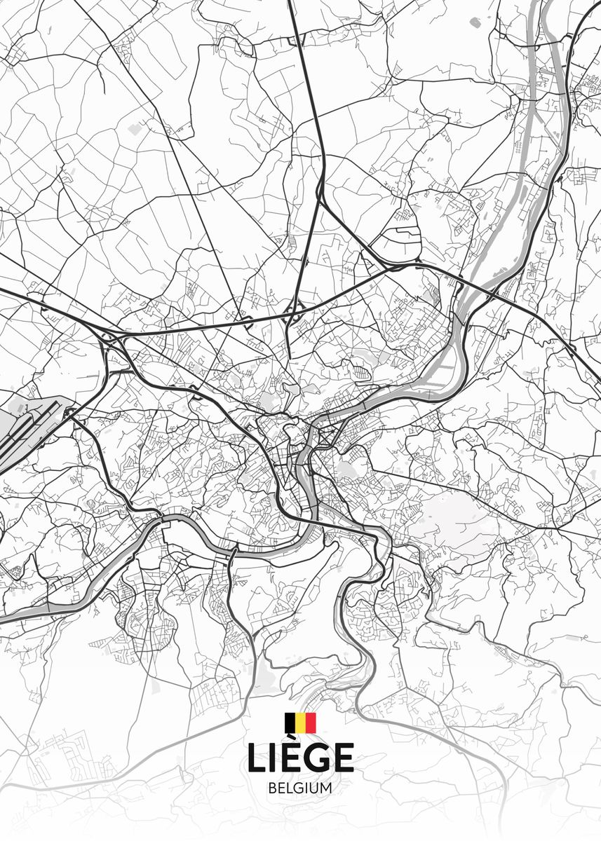 'Liege BE' Poster, picture, metal print, paint by IMR Designs | Displate