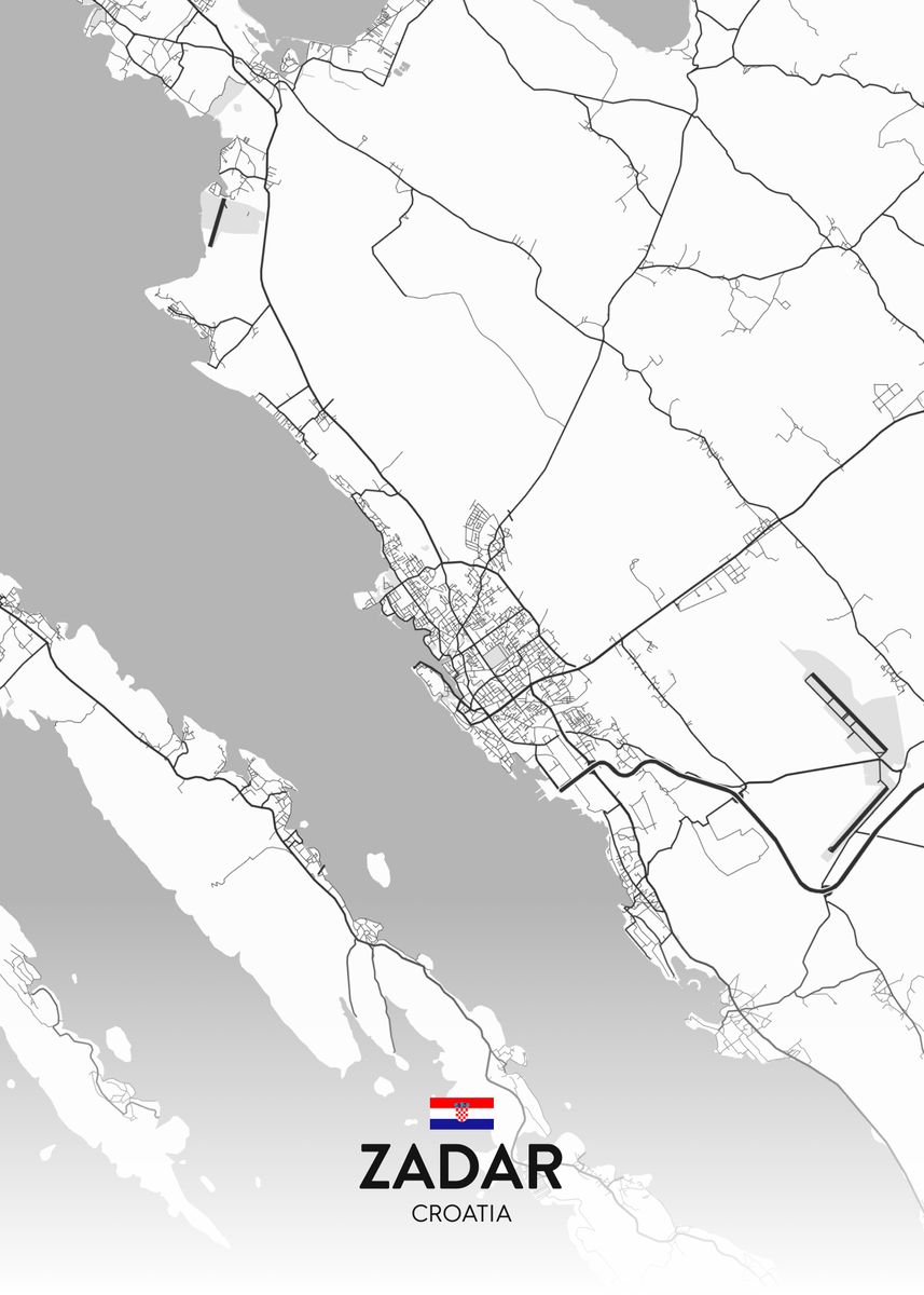 'Zadar HR' Poster, picture, metal print, paint by IMR Designs | Displate