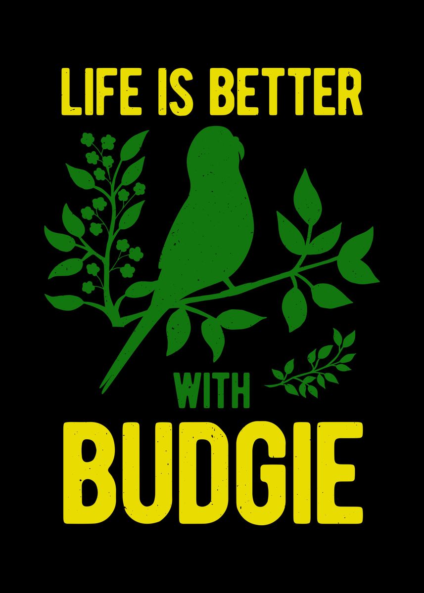 'Budgie Bird Funny' Poster by Visualz | Displate