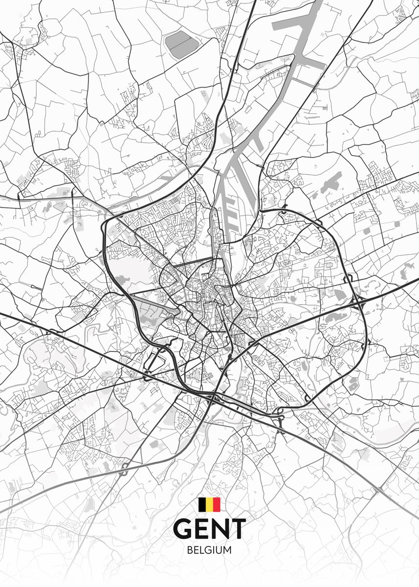 'Gent BE' Poster, picture, metal print, paint by IMR Designs | Displate