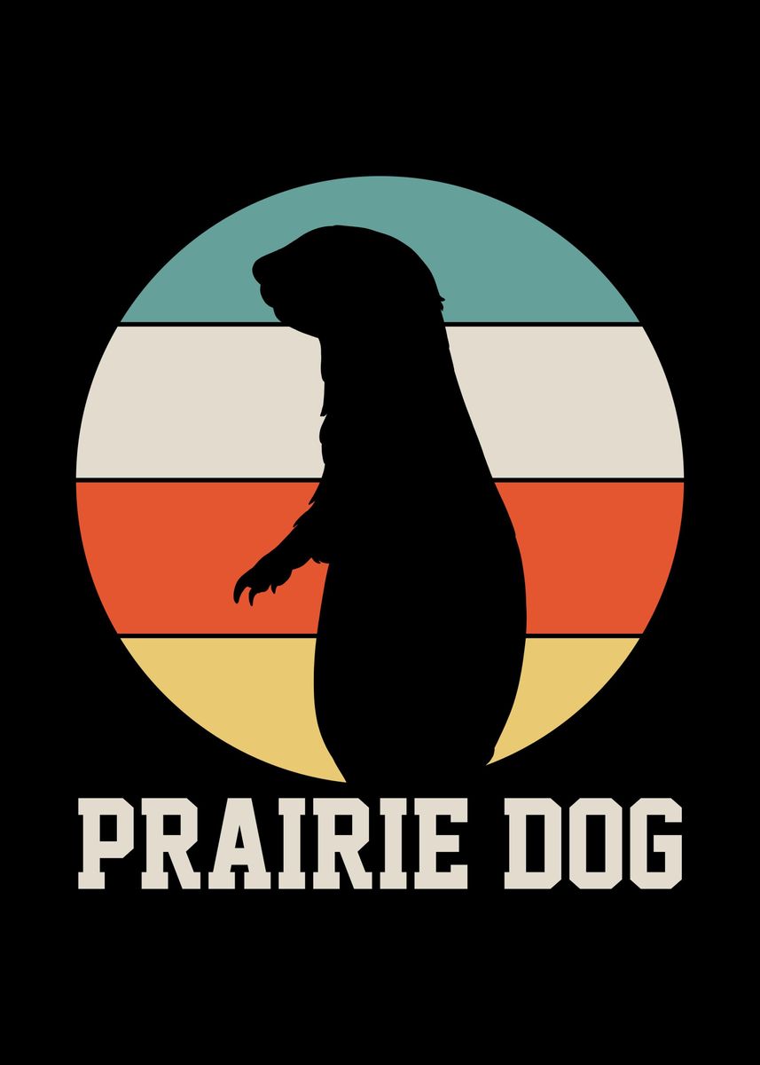 'Prairie Dog Retro' Poster by Mealla | Displate