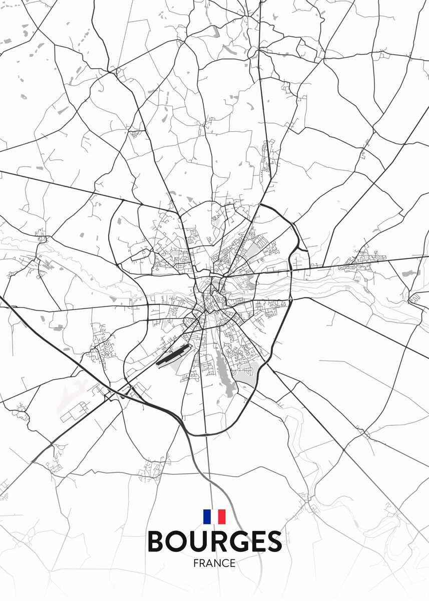 'Bourges FR' Poster by IMR Designs | Displate