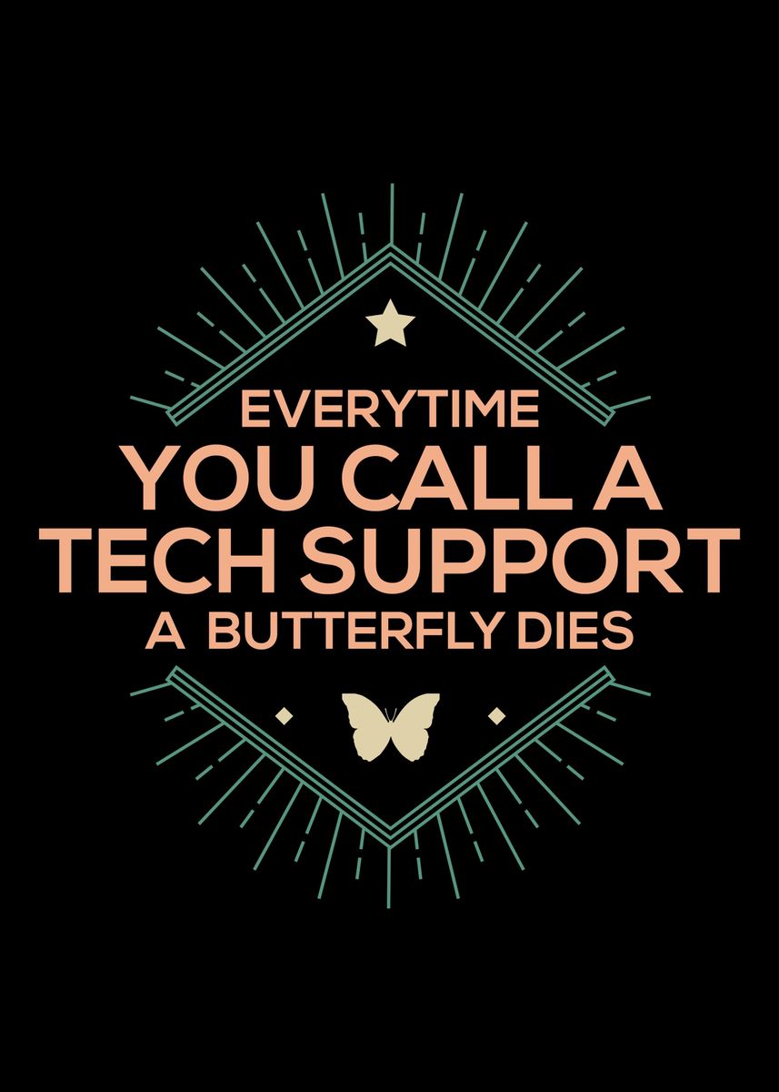 'Tech Support Call Center' Poster, picture, metal print, paint by ...