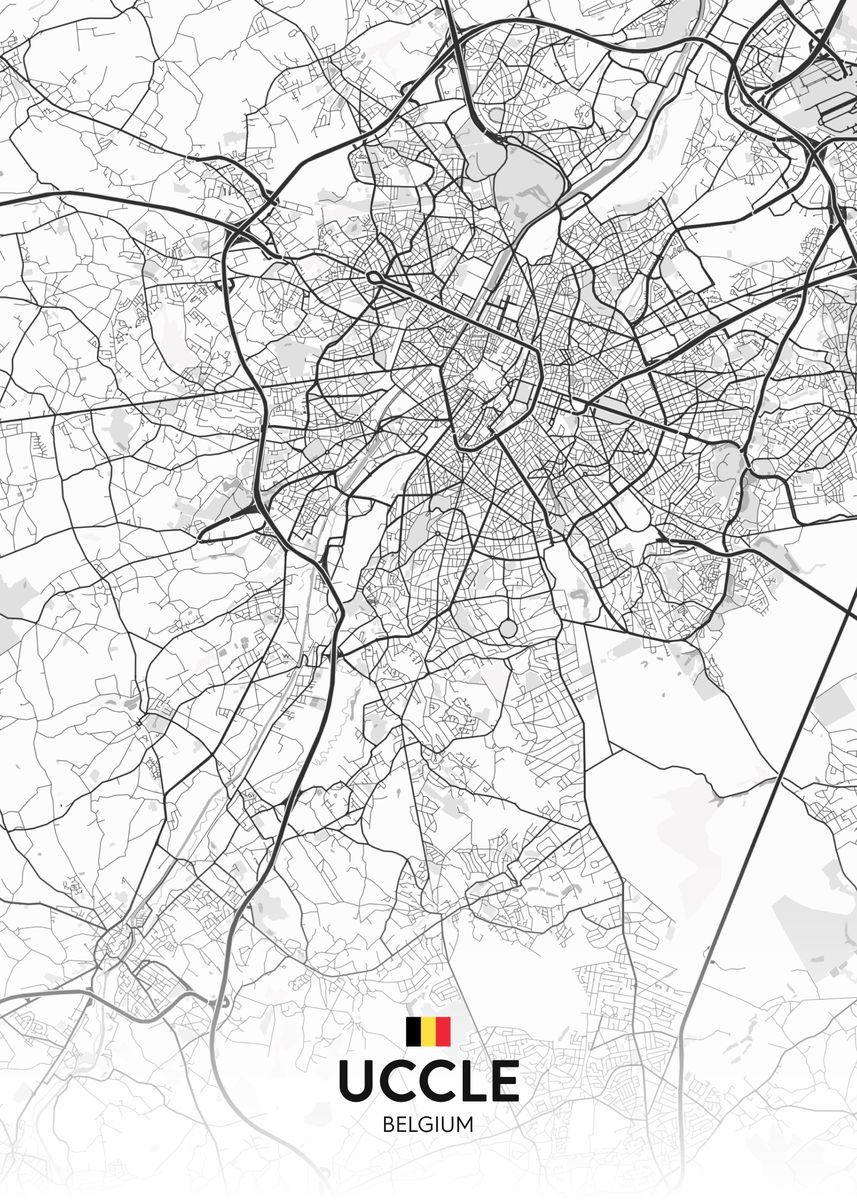 'Uccle BE' Poster, picture, metal print, paint by IMR Designs | Displate