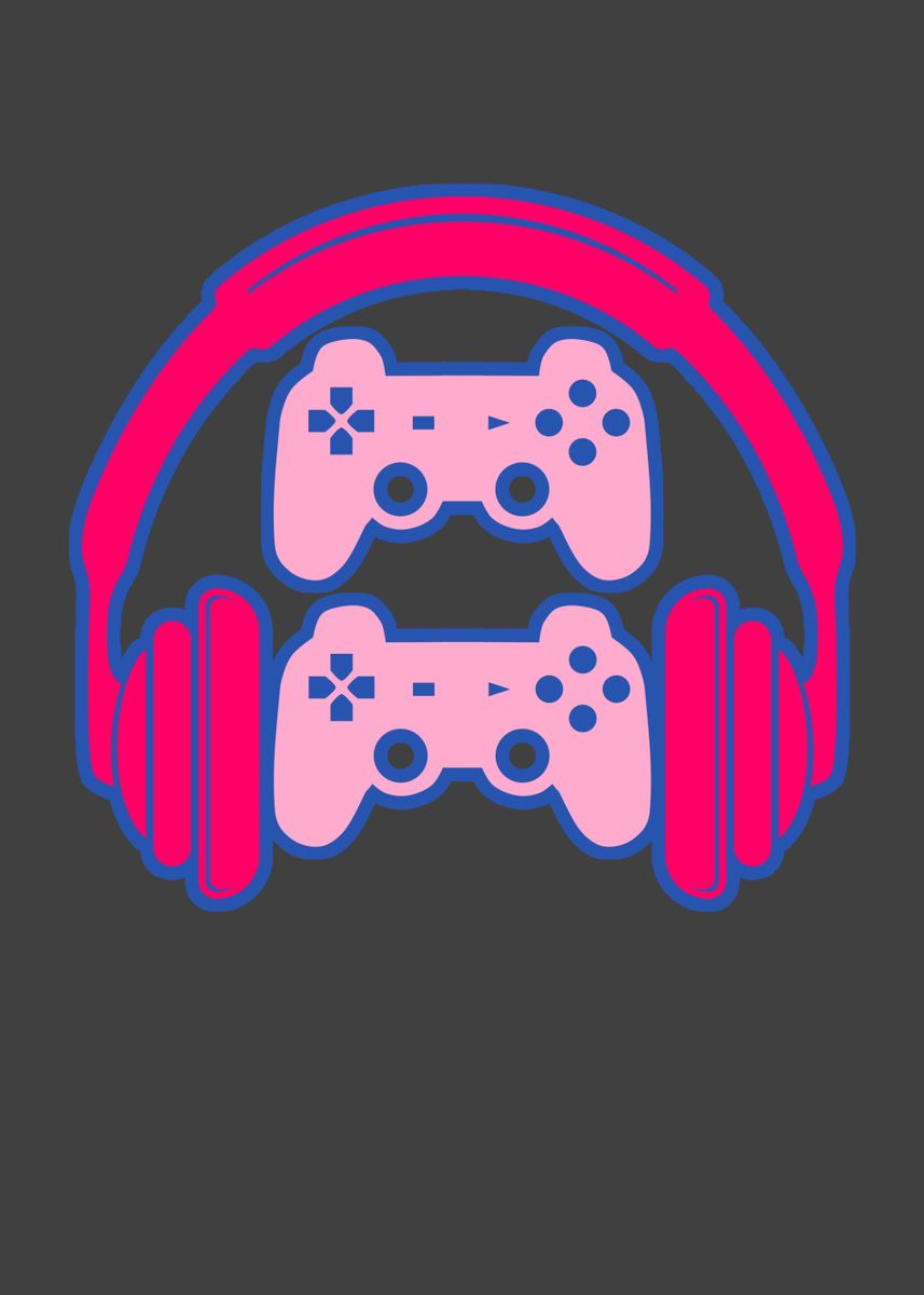 'Game controller with' Poster, picture, metal print, paint by BeMi ...