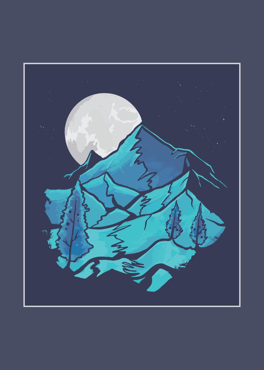 'MOON LANDSCAPE' Poster, picture, metal print, paint by StonerPlates ...