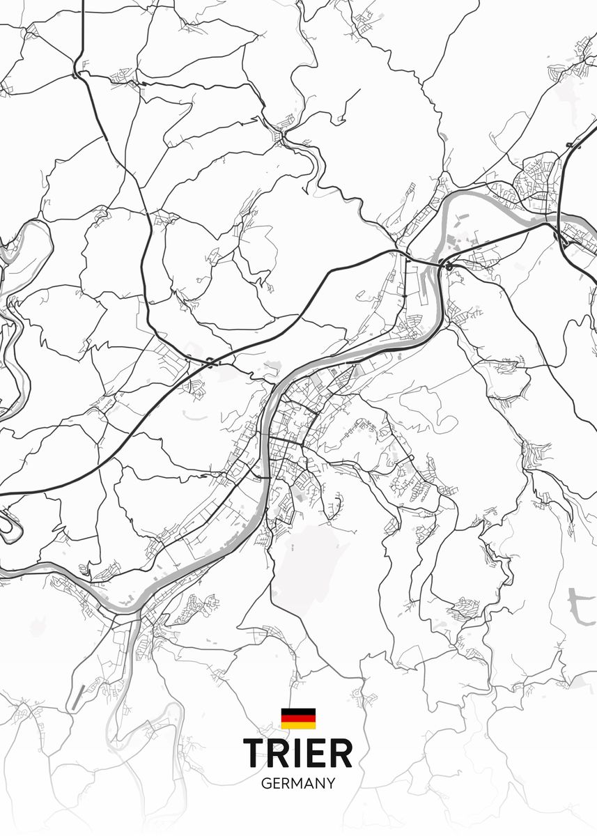 'Trier DE' Poster, picture, metal print, paint by IMR Designs | Displate