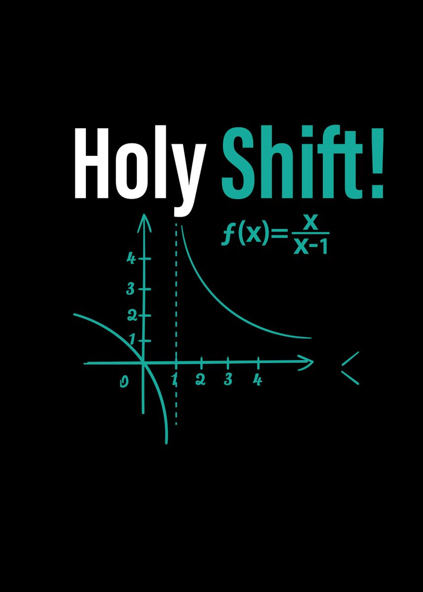 'Holy Shift math shirt' Poster by Lukas Erbsmehl | Displate