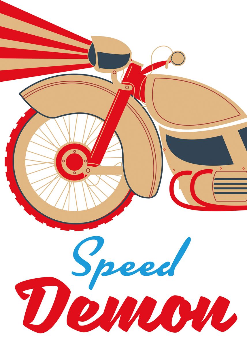 'Speed Demon' Poster, picture, metal print, paint by David Green | Displate