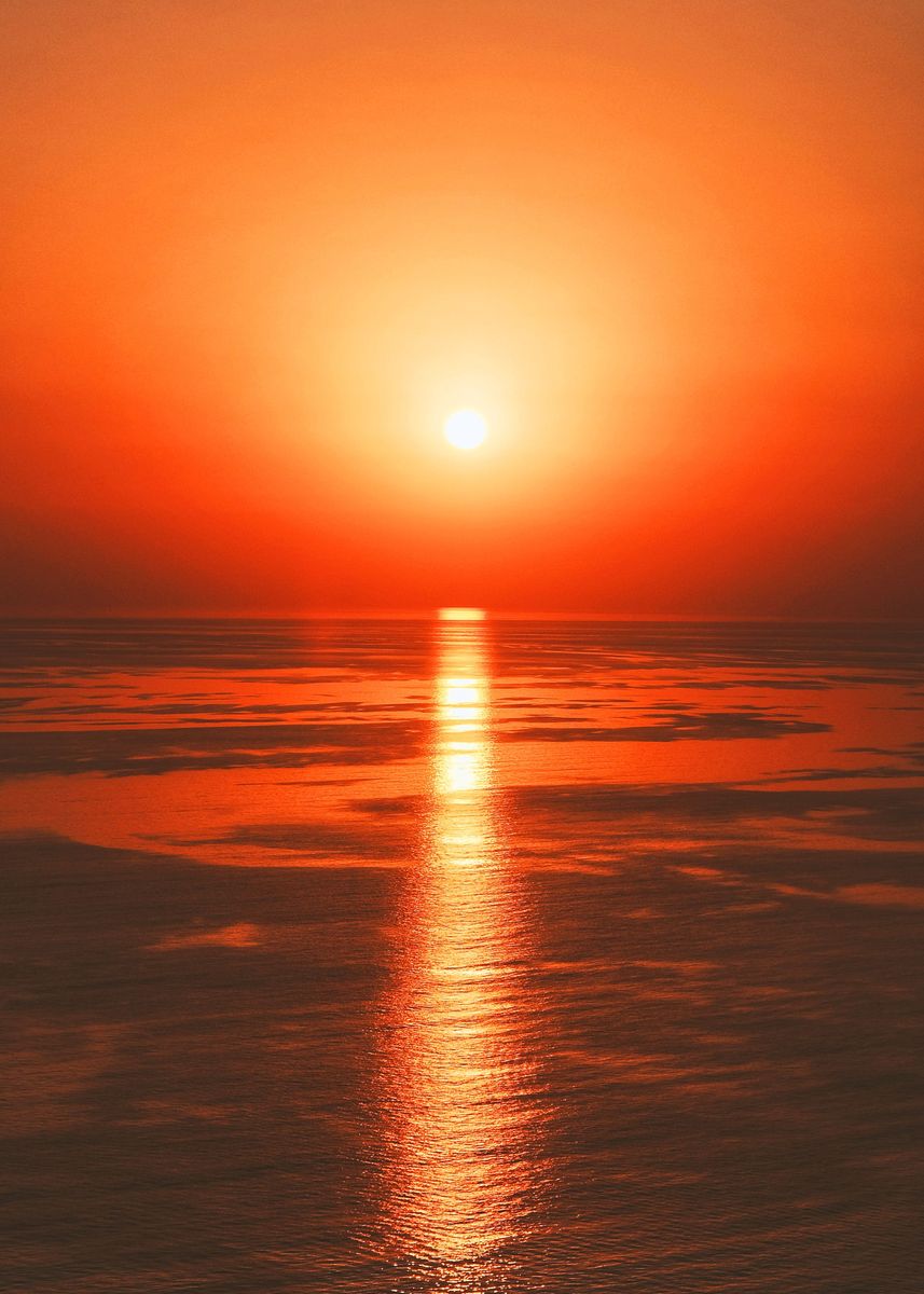 'sunset' Poster, picture, metal print, paint by RonnieArts | Displate