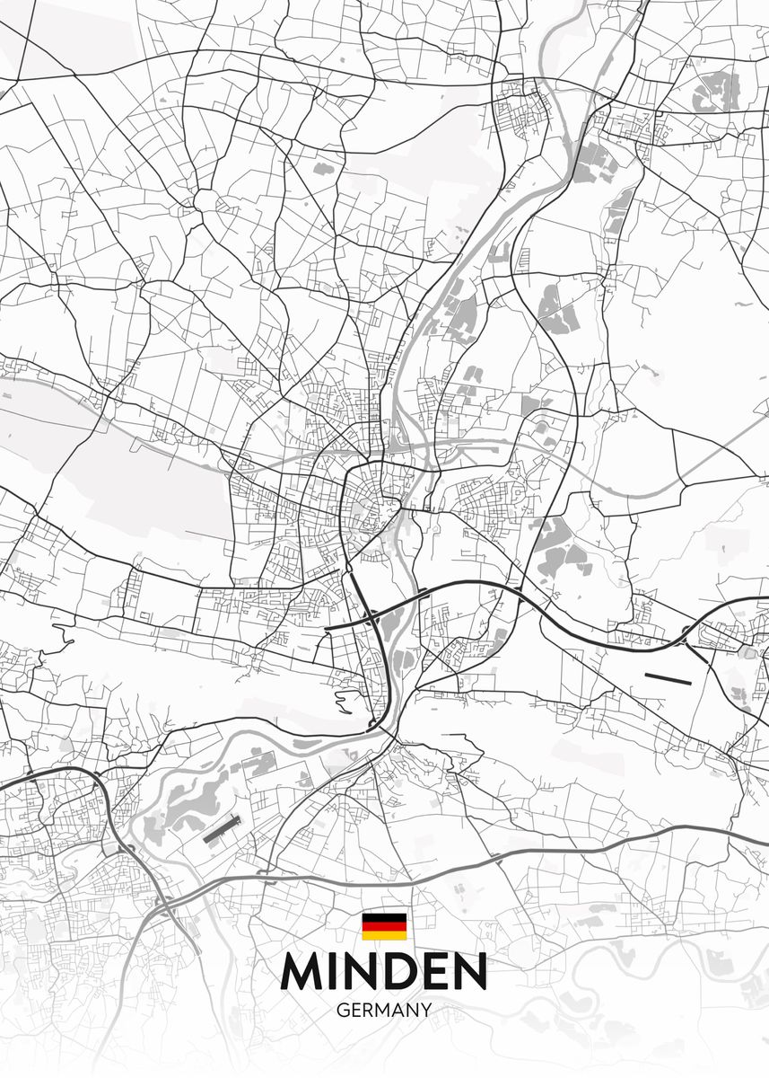 'Minden DE' Poster, picture, metal print, paint by IMR Designs | Displate