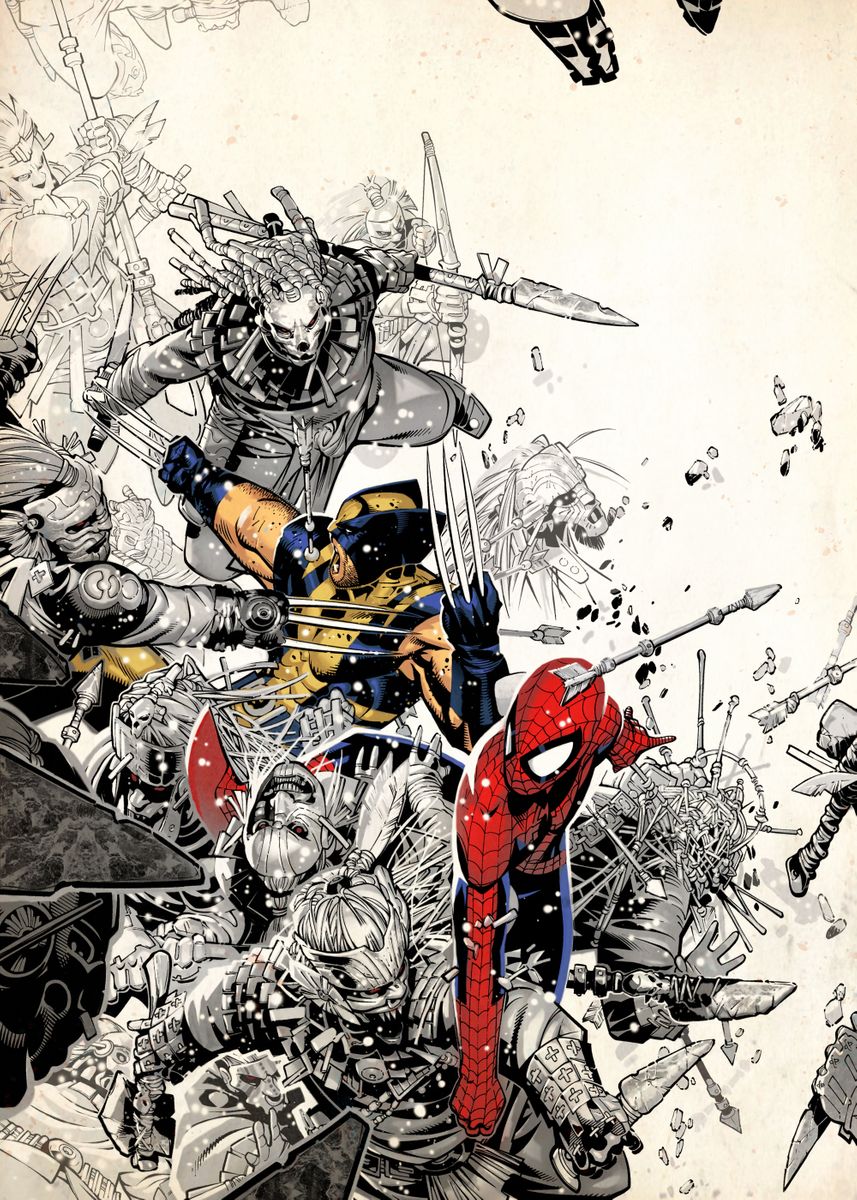 'Fight' Poster, picture, metal print, paint by Marvel | Displate