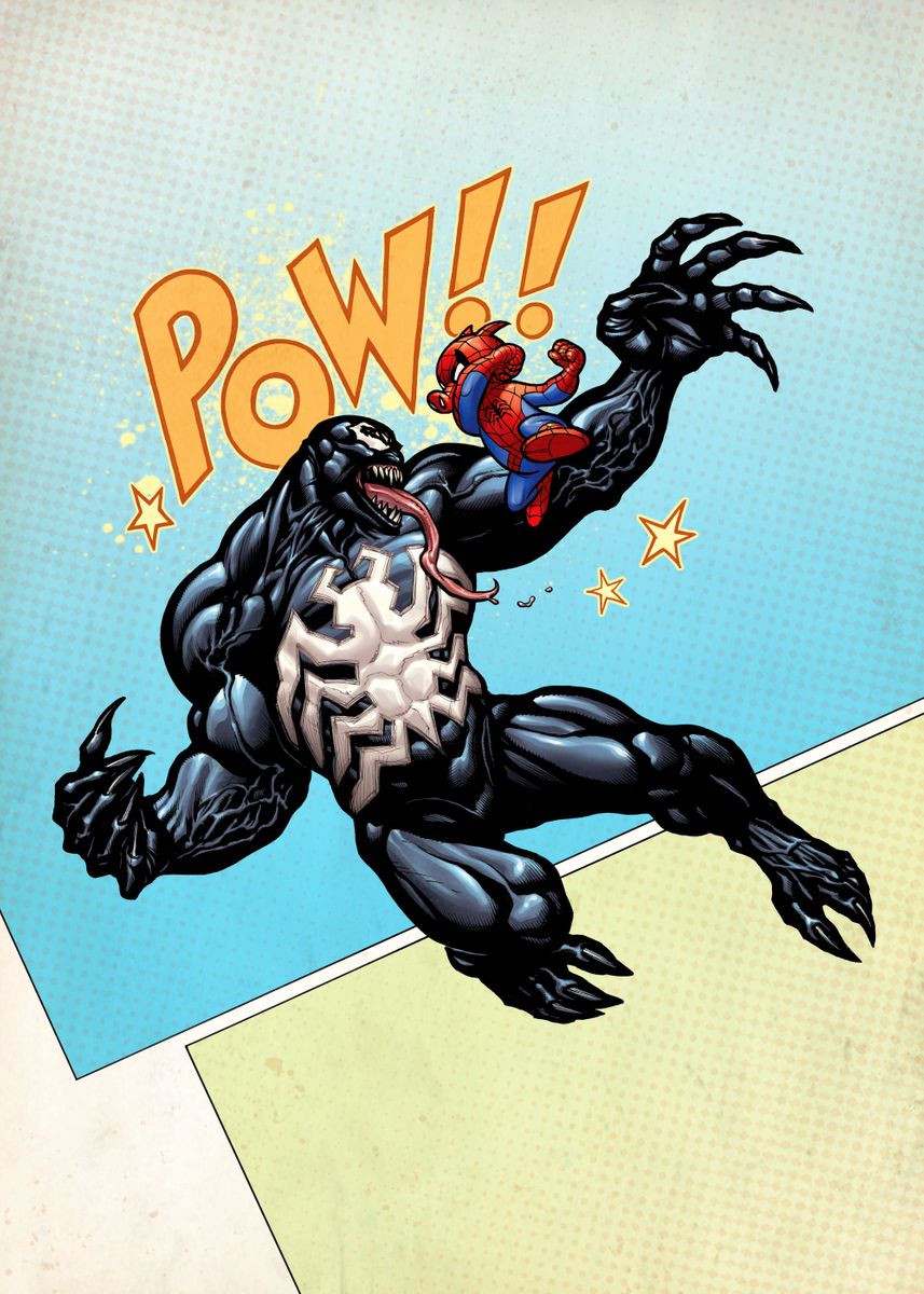 'POW' Poster, picture, metal print, paint by Marvel | Displate