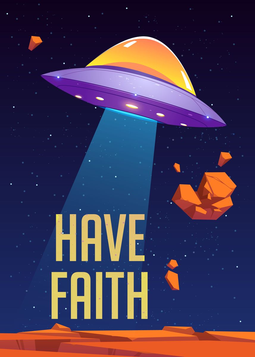 'Have Faith' Poster, picture, metal print, paint by Human Shadow | Displate