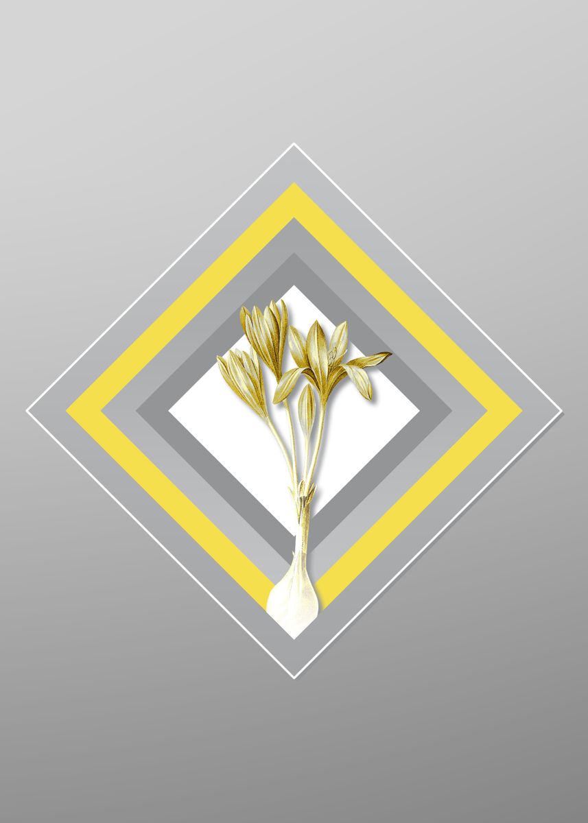 'Gray Autumn Crocus Flower' Poster by Holy Rock Design | Displate