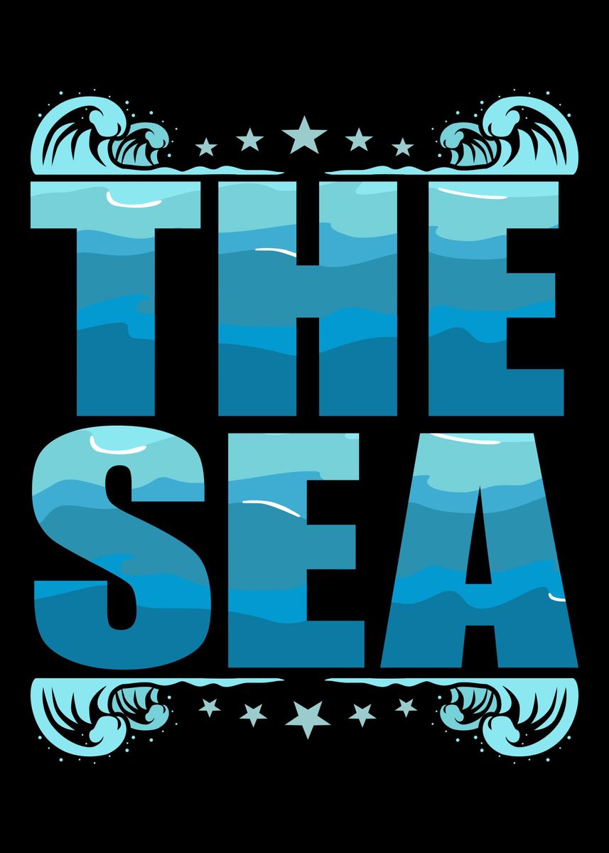 'Sea' Poster, picture, metal print, paint by Hexor | Displate