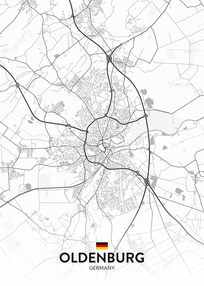 'Oldenburg DE' Poster, picture, metal print, paint by IMR Designs ...