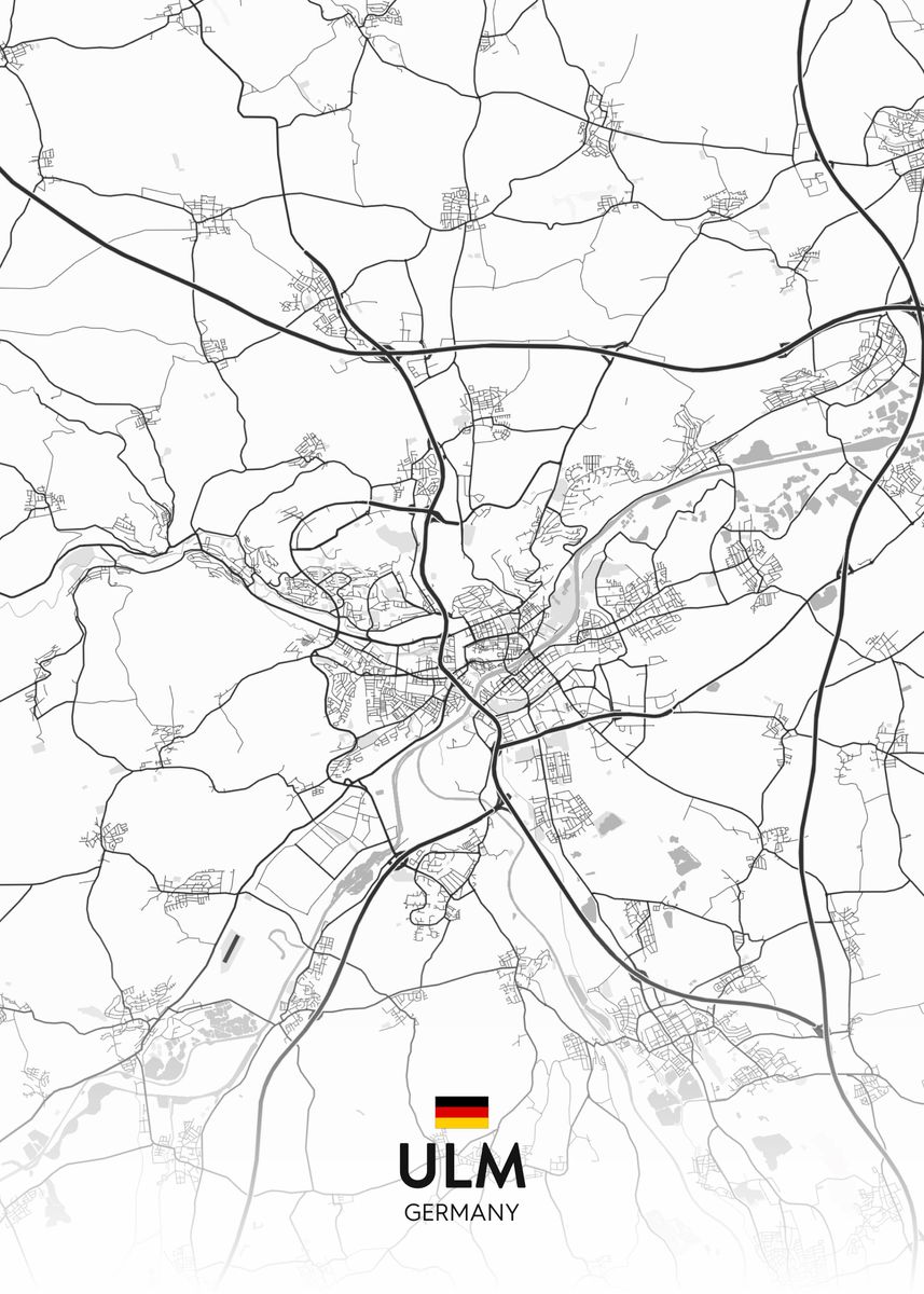 'Ulm DE' Poster, picture, metal print, paint by IMR Designs | Displate