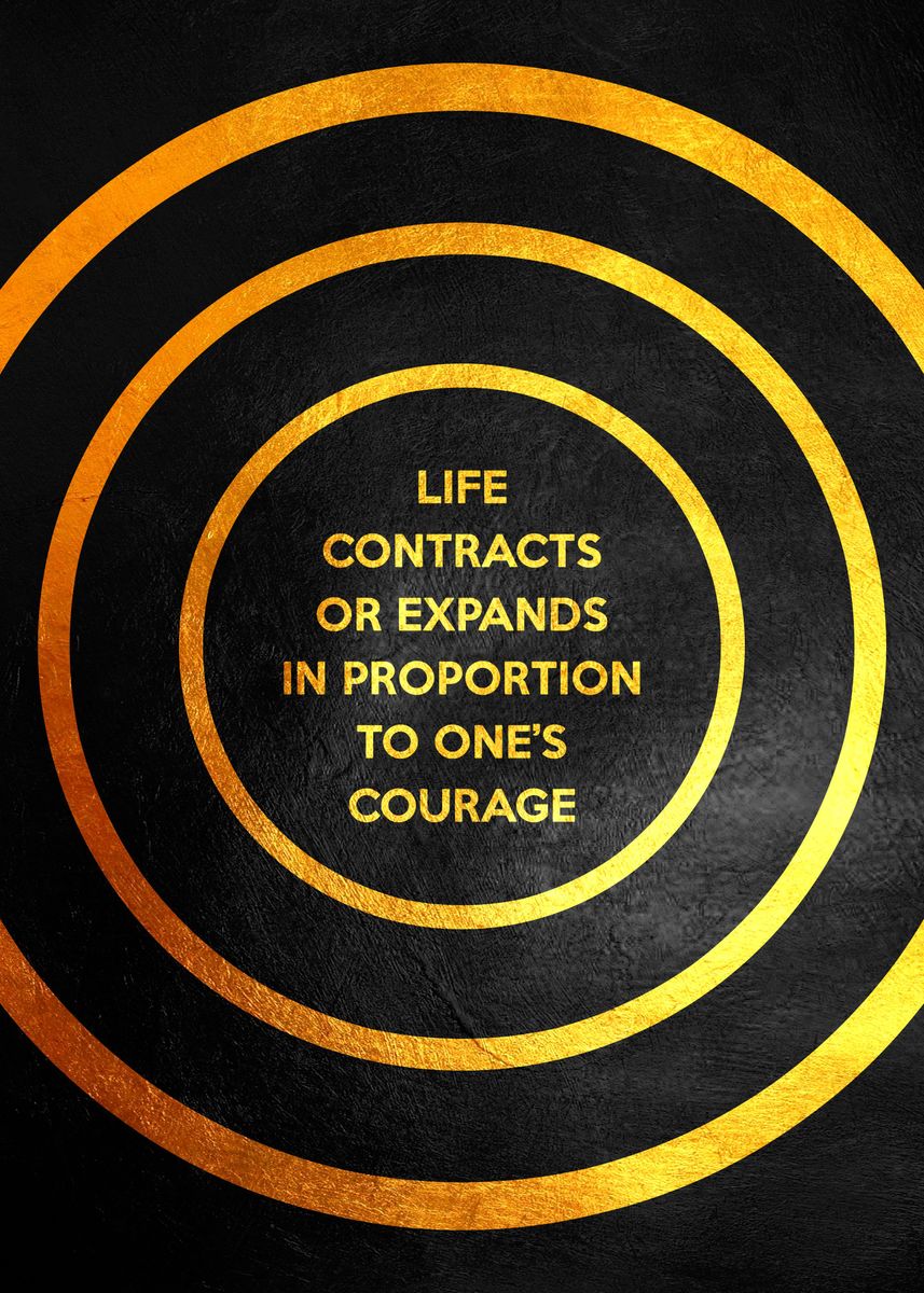 'Courage Is Beautiful' Poster, picture, metal print, paint by ...