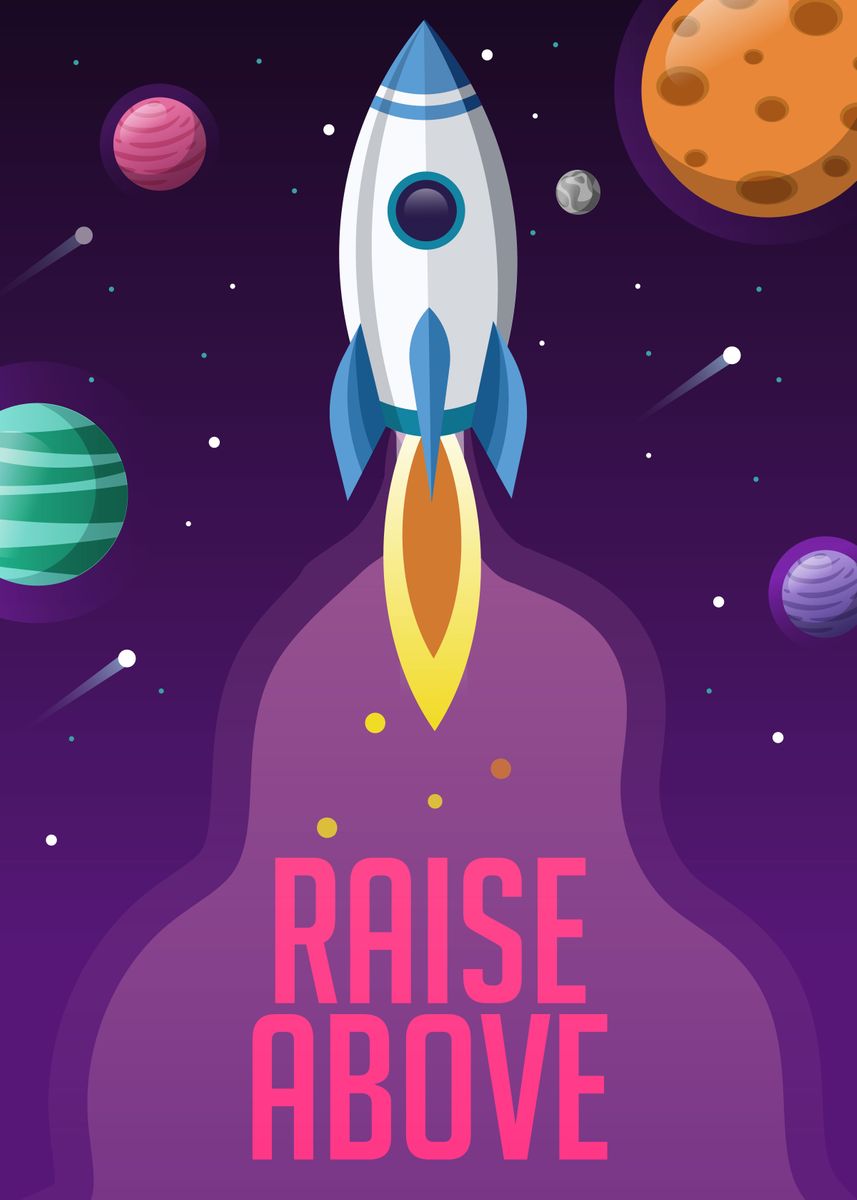 'Raise Above' Poster, picture, metal print, paint by Human Shadow ...