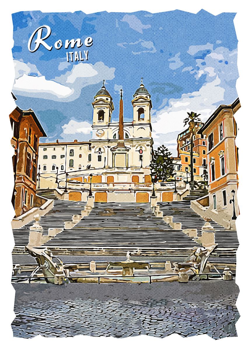'Rome' Poster, picture, metal print, paint by Printed Artings | Displate
