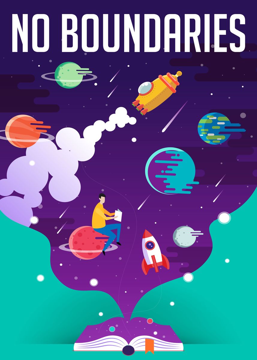 'No Boundaries' Poster, picture, metal print, paint by Human Shadow ...