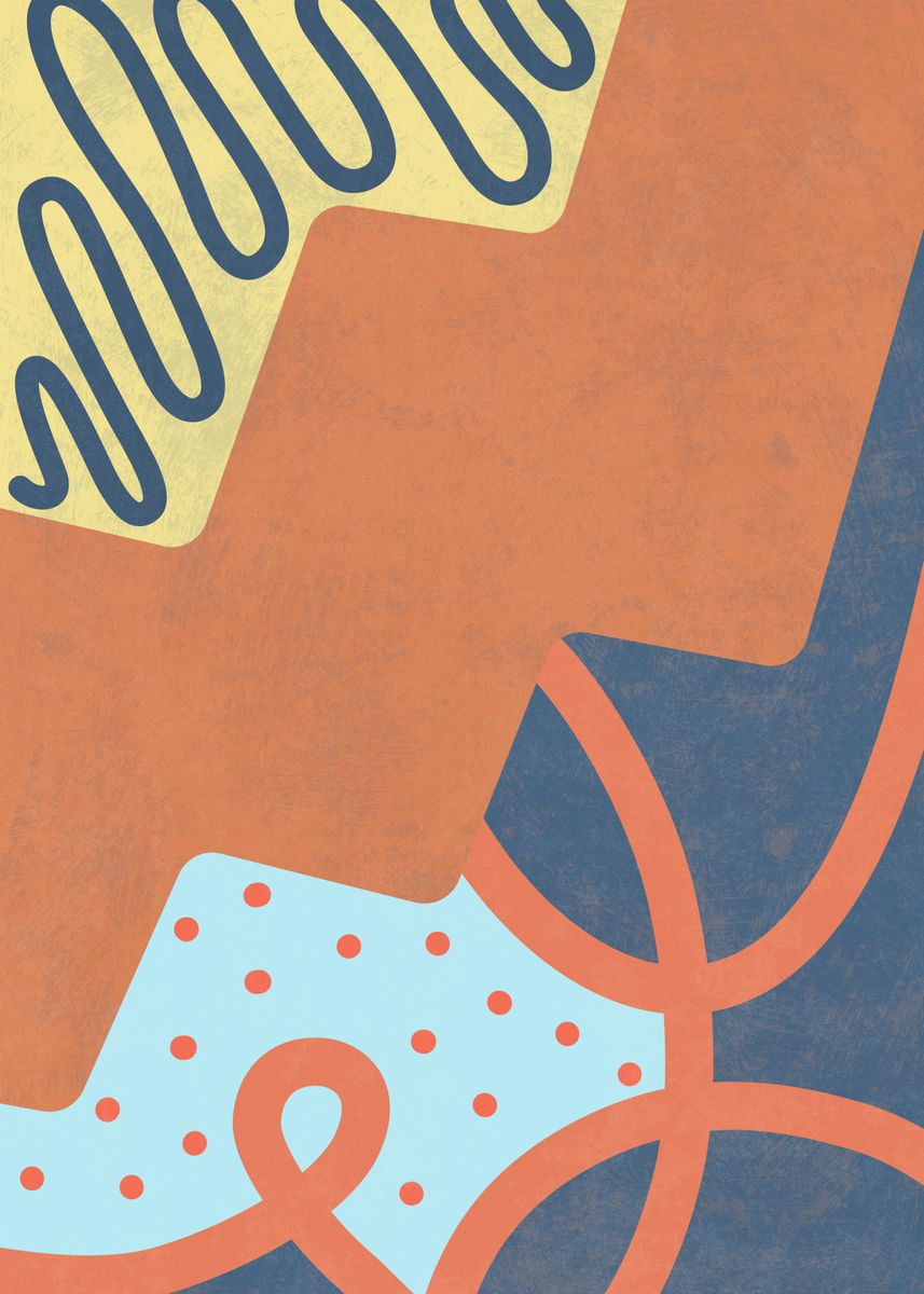 'Waves 29' Poster, picture, metal print, paint by amini54 | Displate