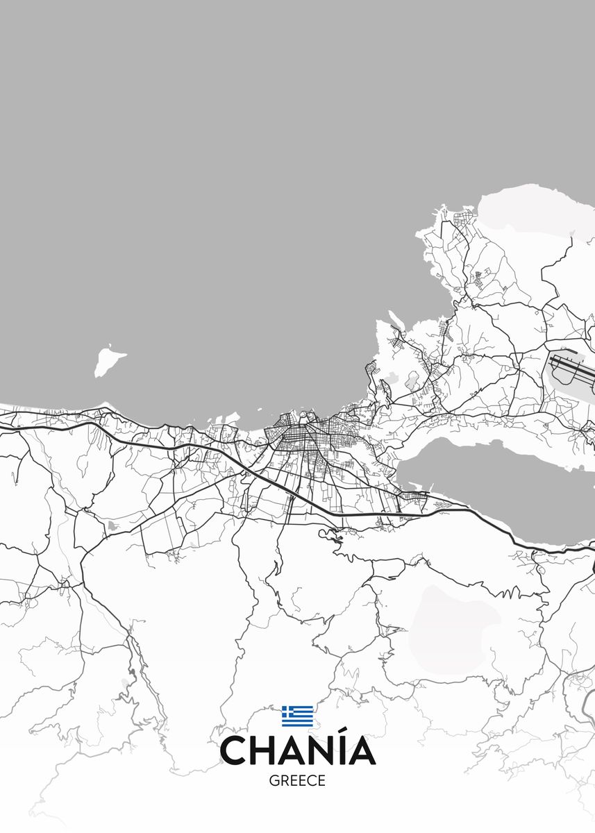 'Chania GR' Poster, picture, metal print, paint by IMR Designs | Displate