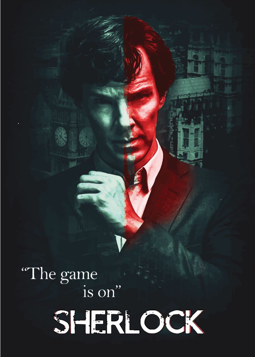 'Sherlock Holmes' Poster, picture, metal print, paint by Anxhela Sufa ...